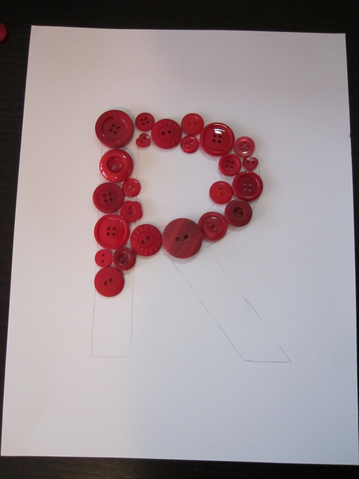Cute and Fun Rasmussens: Button Letter Craft Project