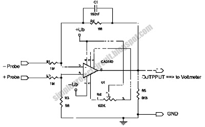 simple project electronic circuit: Simple Differential Input Adapter ...