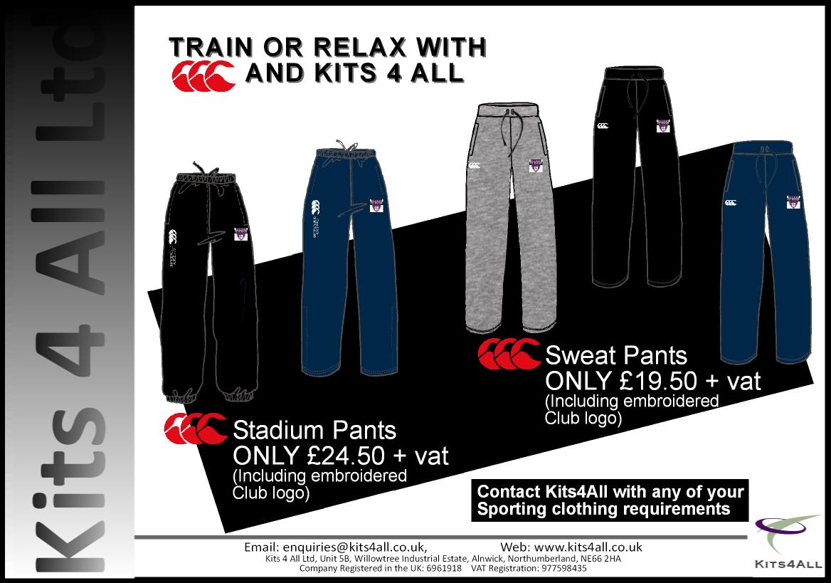 Kits 4 All - For all your apparel needs: CCC pants - Training or Leisure