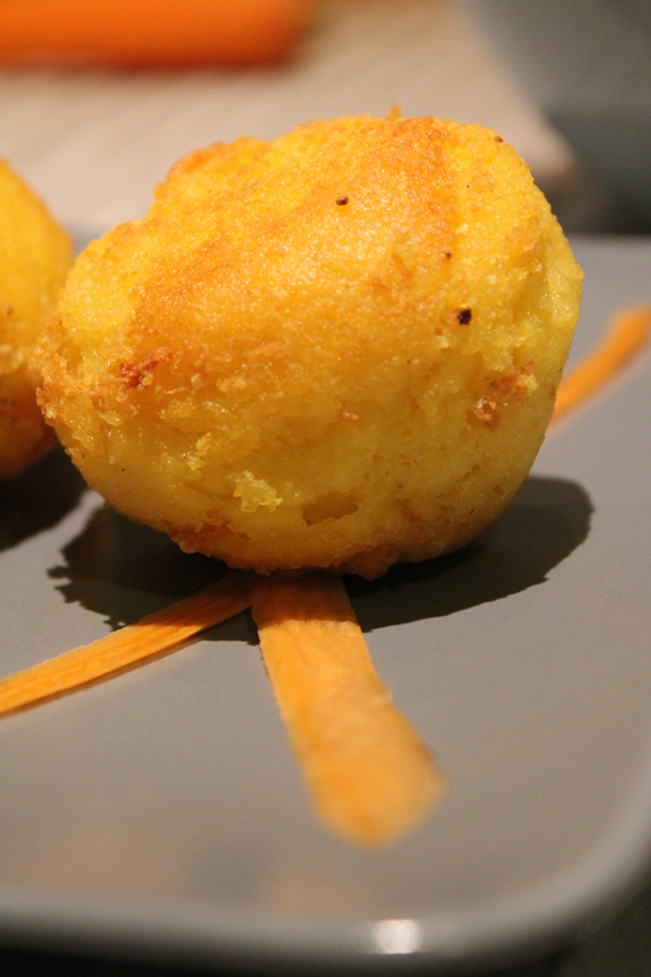 Donkey and the Carrot: CHEESY POLENTA BALLS WITH CHICKEN AND JACK ...