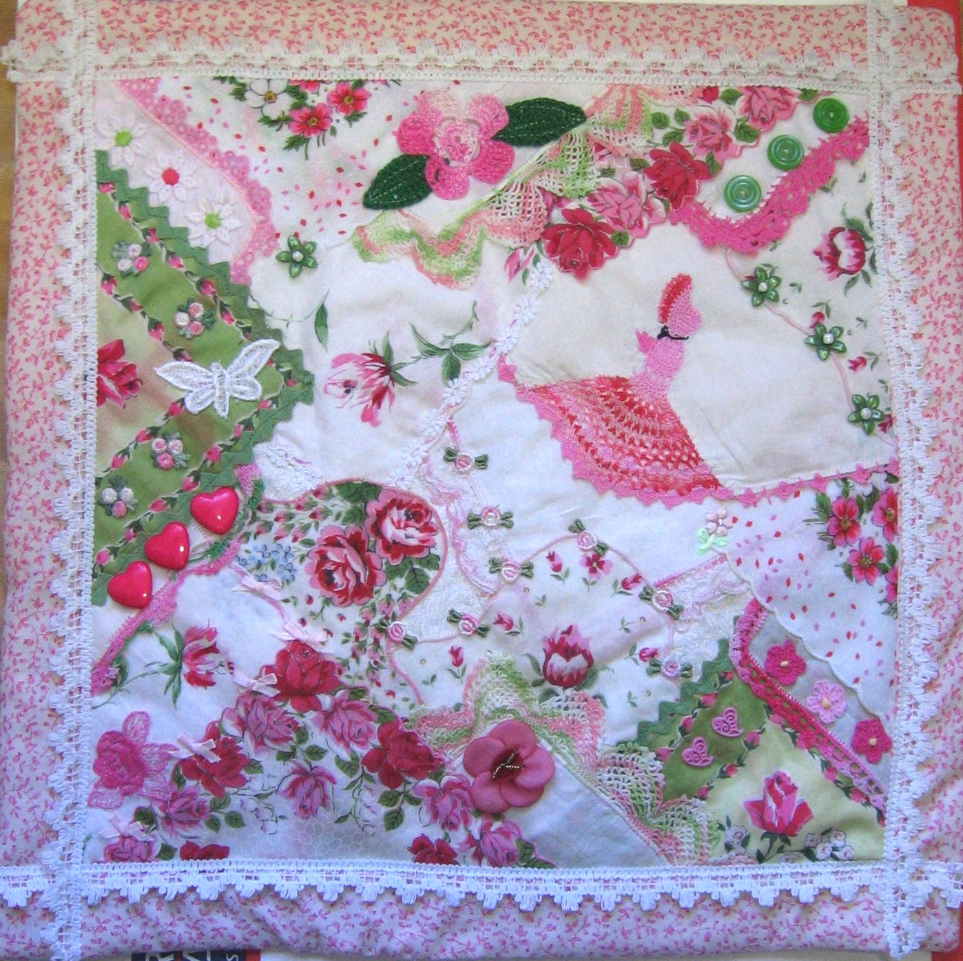 Two Crafty Mules: Crazy Quilting with Vintage Hankies | Quilts ...