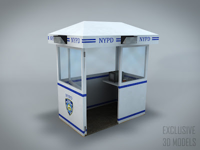 GFX-BOX: 3D model - NYPD (Police) Booth