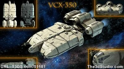 GEXOGEN 3D: 3D Model of VCX-350 Star Wars Light Freighter (FREE DOWNLOAD)