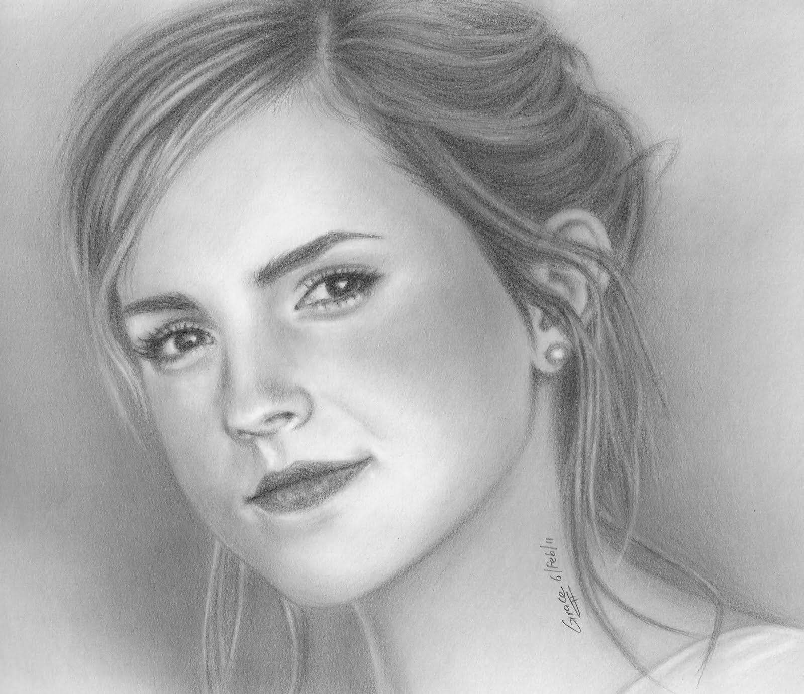 Grace In Progress: A pencil portrait of EMMA WATSON 2