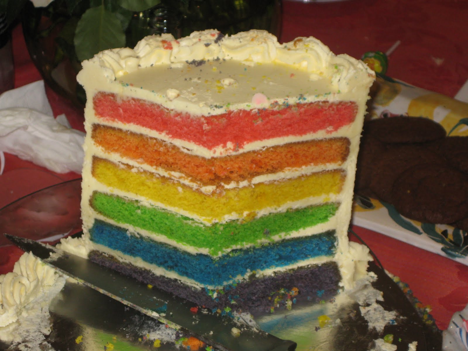 Miranda and Charlie: The most colourful cake I have ever seen!