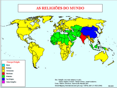 Blog do Enádio: AS RELIGIÕES DO MUNDO EM PERCENTUAIS