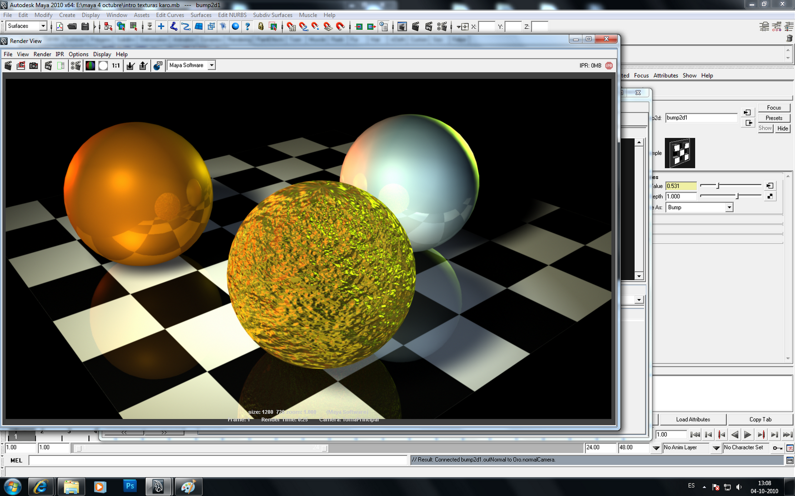 Introducción a 3D Maya: Texturas / Clase 10