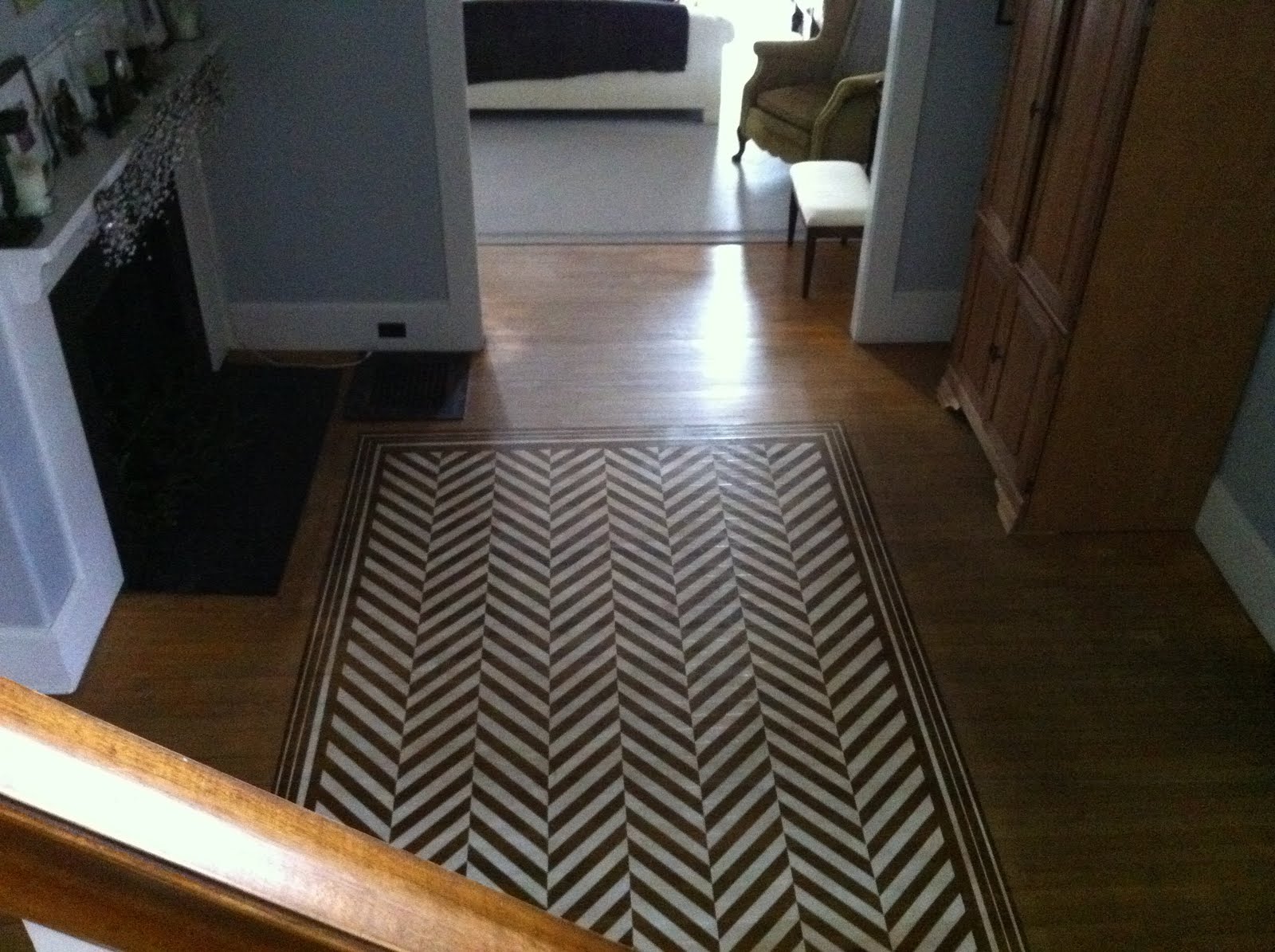 Paintbrush in Hand: Painted Floor in One Day - My Process