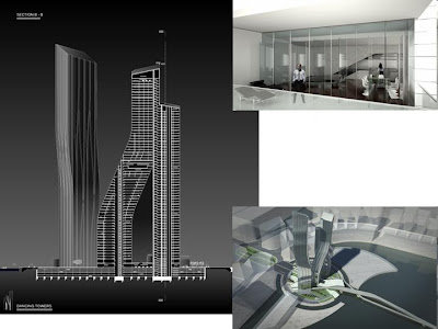 Modern Architectural Concepts: Dubai Dancing Towers by Zaha Hadid