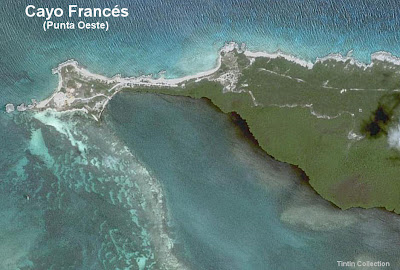 SAGUA DESDE SATELITE: Cayo Francés la guarida del pirata El Olonés