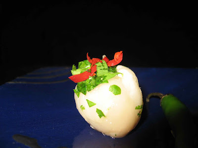 Le Chateau Soleil: Recipe: Stuffed Lychee with Citrus Coriander and Chili
