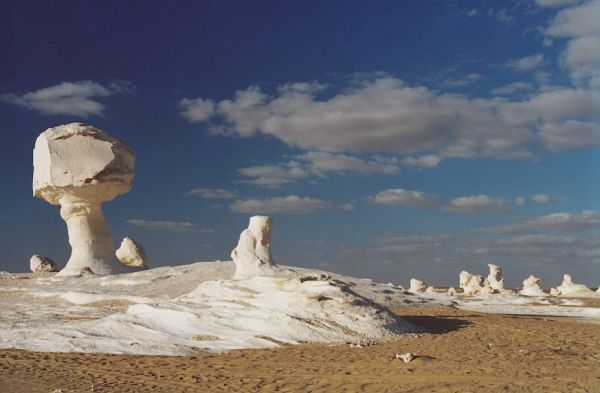 The White Desert (Sahara) is a unique geological phenomenon.