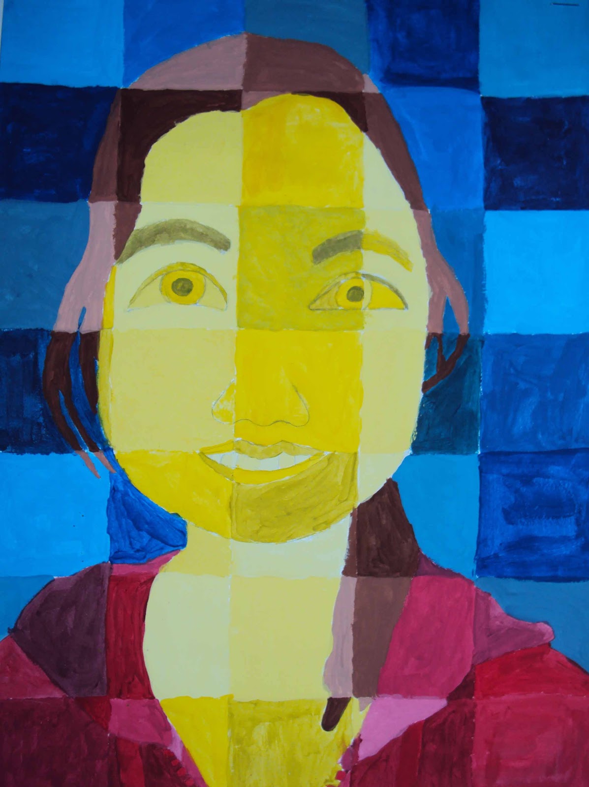 Under The Brush~: grid self portraits 1 & 2