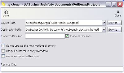 Netbeans IDE Blog by Tushar Joshi, Nagpur: Mercurial in NetBeans ...