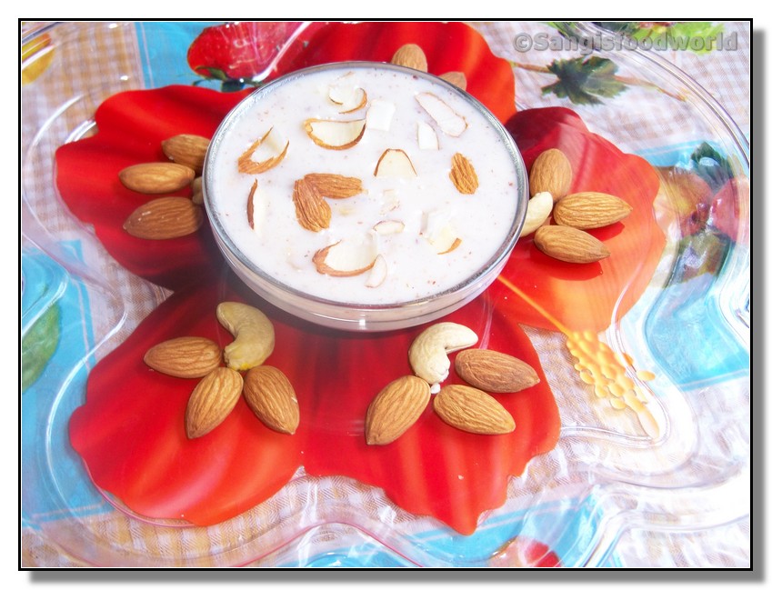 Sangi's Food World: Almond Barley payasam/ Almond Barley Kheer