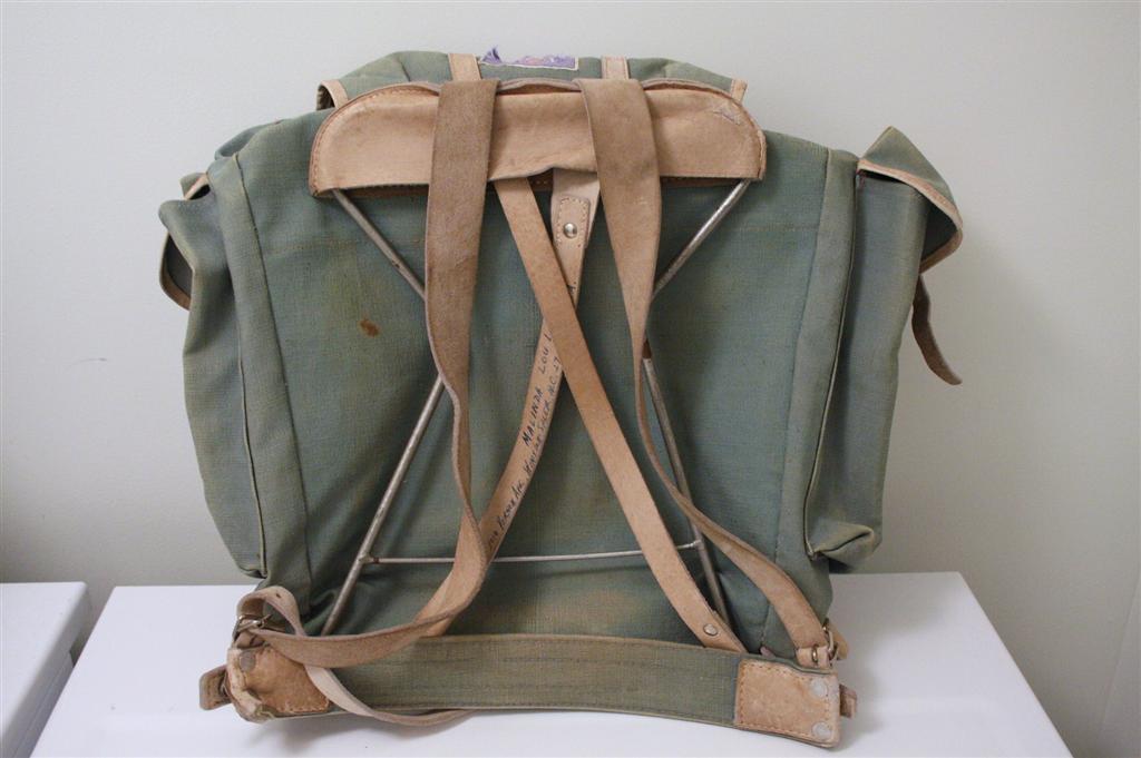 Song of the Magpie: Vintage 1960's Hiking Back Pack Canvas Framed Rucksack