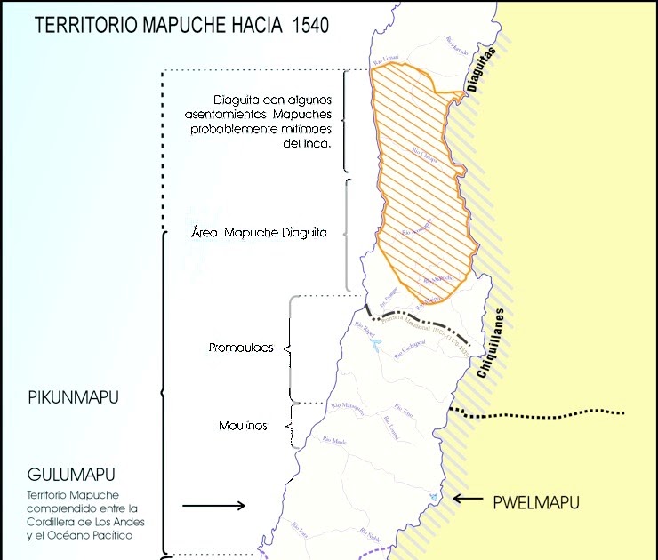 Los Mapuches En La Colonia .: -Ubicacion Geografica