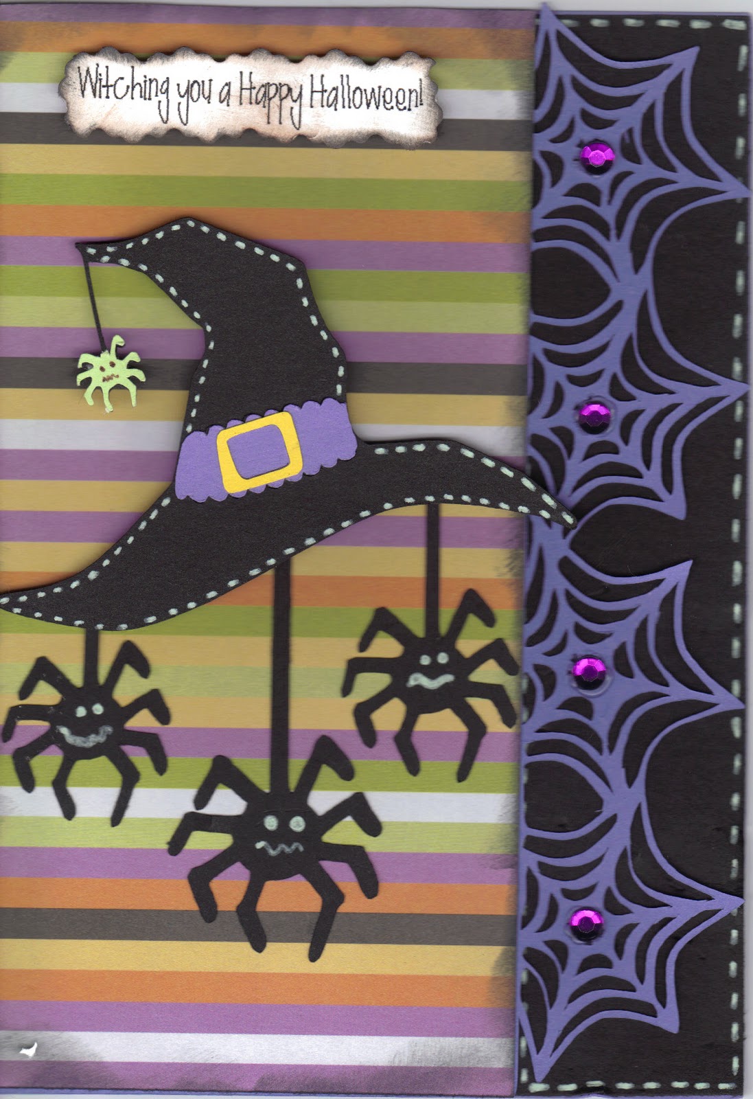PAPER CRAFTS WITH THE PINK ARMADILLO: Witch Hat with Spiders