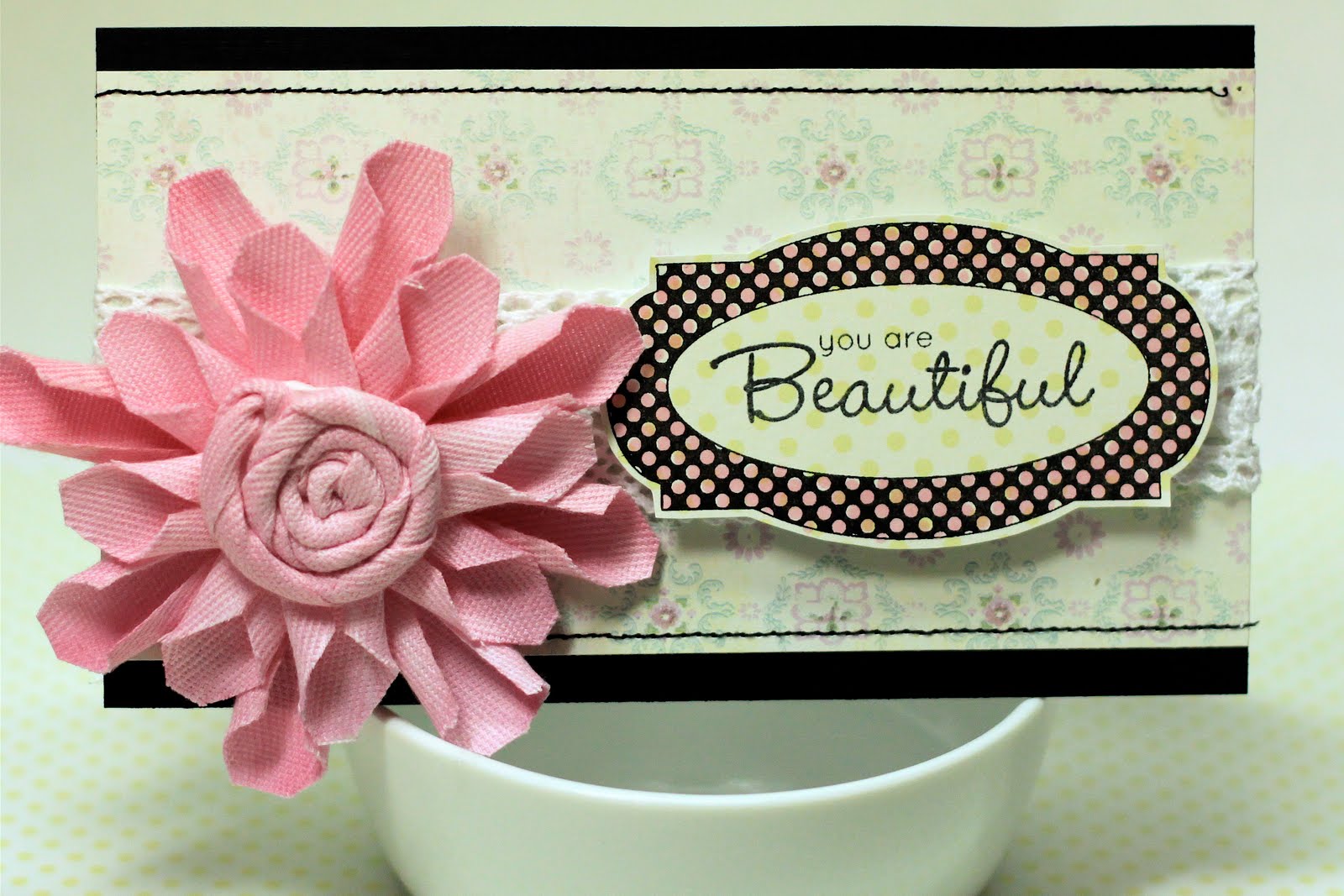 card creme: Twill Flower Tutorial