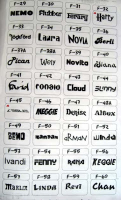 KuyaStore: Cutting Sticker Nama (Fonts Design)
