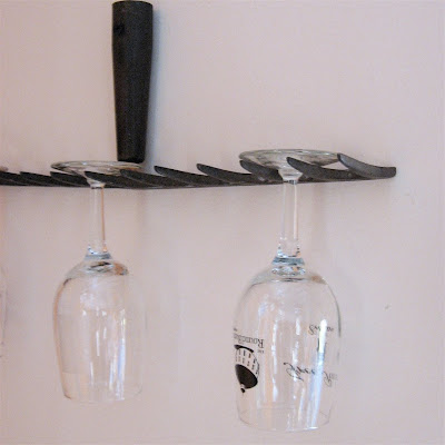 MemorableMentions: Recycled Metal Rake Wine Glass Rack by Etsy Junk ...