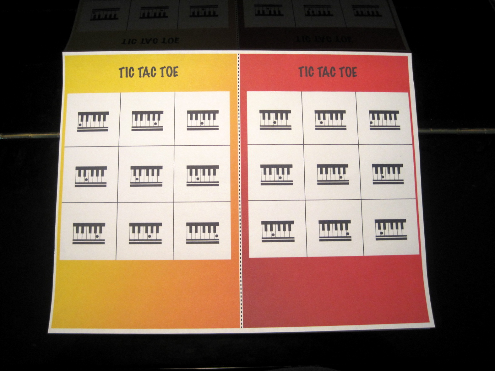 Sing a New Song: Tic Tac Toe Game for the Keyboard