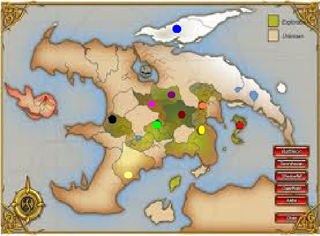 adventure quest worlds: Mapa