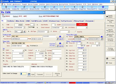 Pharmacy Software System: PrimeRx Pharmacy System