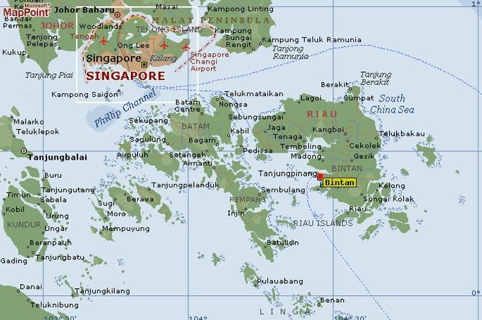Bintan Map - Lingga Island