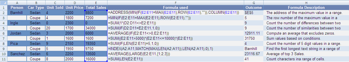 Excel Formulas And Functions Array Formulas Or Cse Formulas