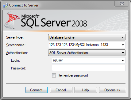 SQL Tools: Trouble connecting to remote SQL Server instance