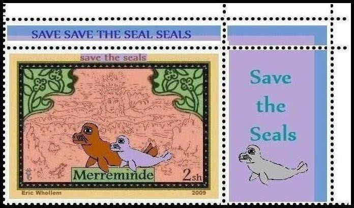 Art Blog/Eric Whollem: 'SAVE SAVE THE SEAL SEALS'/ A cinderella stamp ...