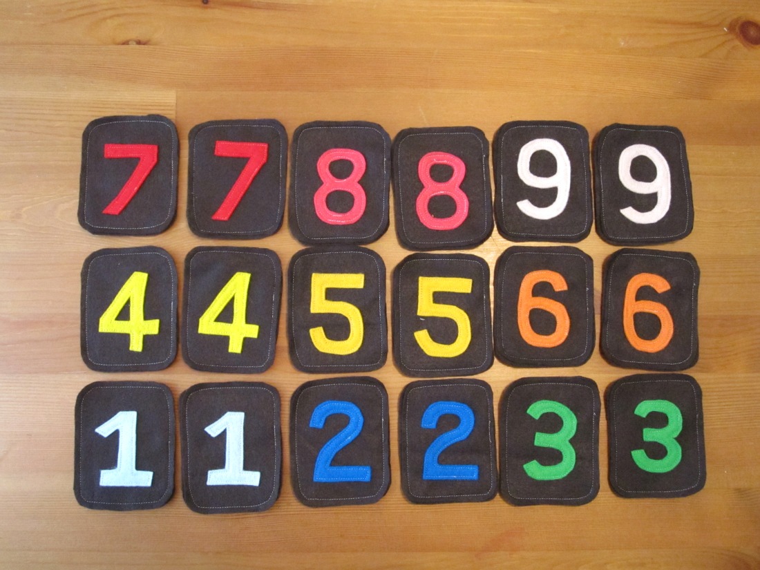 the hawkins family: Felt Number Flashcards