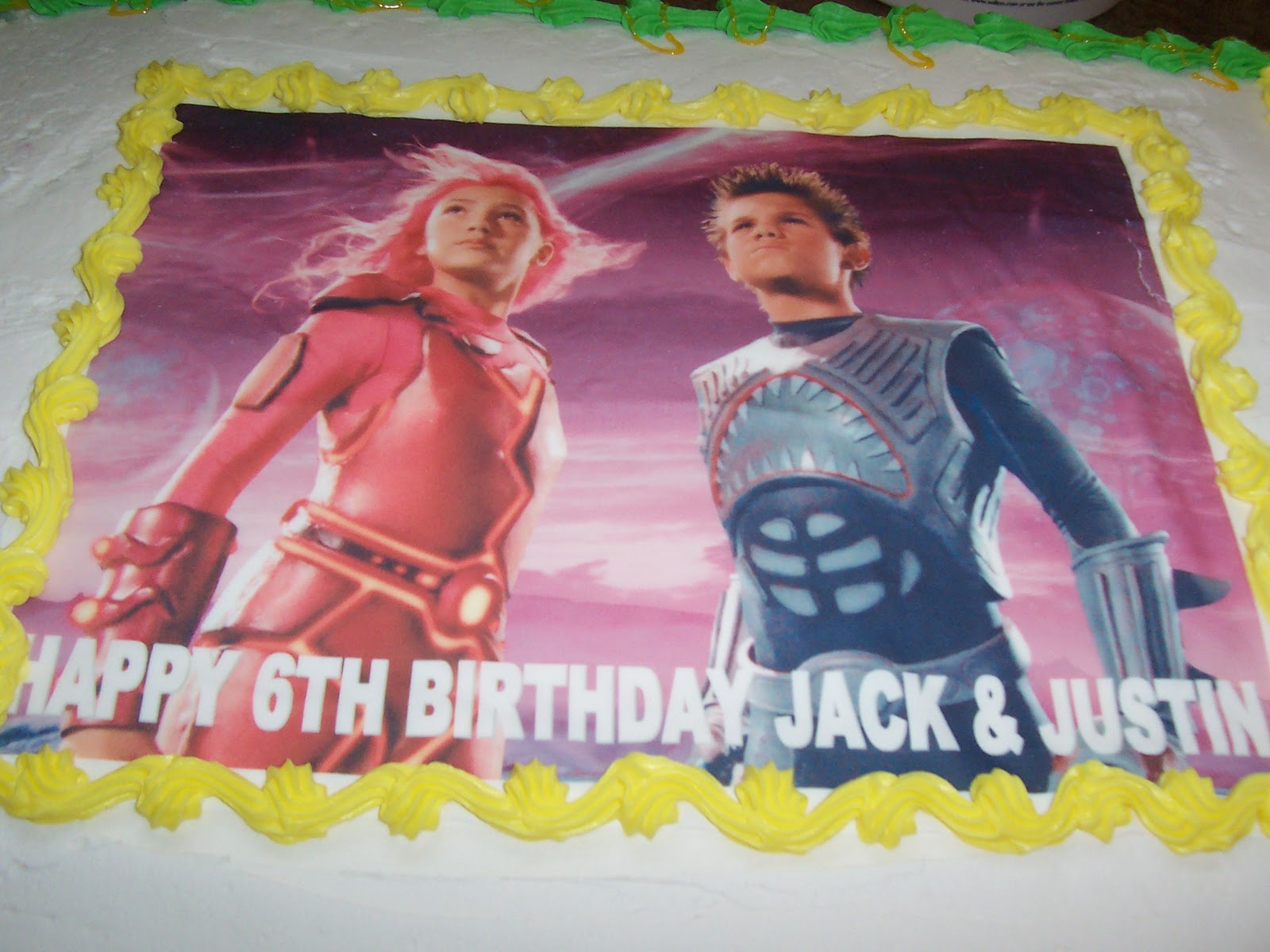 Kara's Delights: Shark boy and Lava girl cake