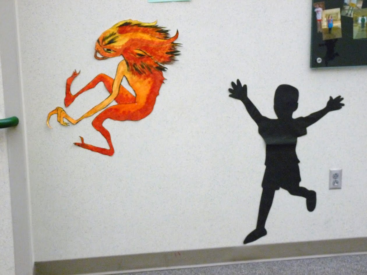 Dublin Jerome IB Art: Children chasing their monsters