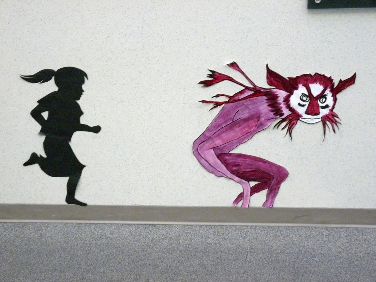 Dublin Jerome IB Art: Children chasing their monsters