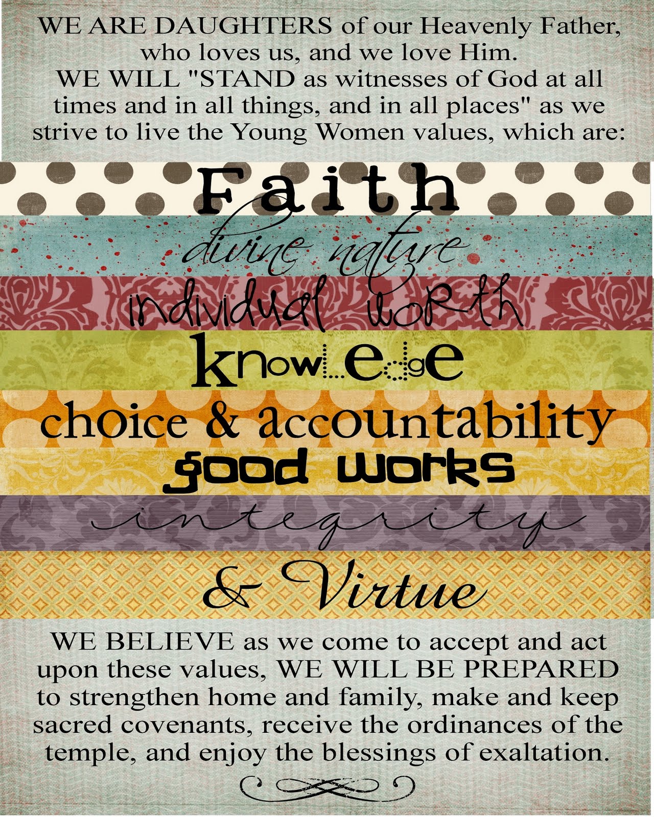 My 3 Monsters: YW Theme Printables (Now with NO TYPOS!!!!)