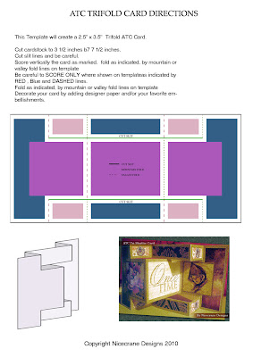 Nicecrane Designs: ATC Trifold Card Template Commercial Use.