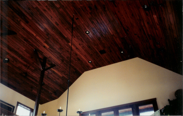 TIMBER ART: HARDWOOD CEILING PANELING