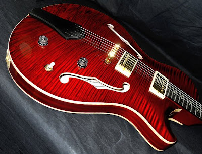 GUITARASYLUM: PRS SCJ THINLINE HOLLOW BODY BLACK CHERRY