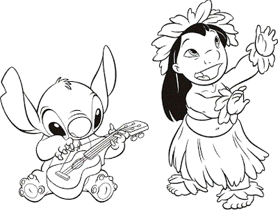 Elvis Stitch Pages Coloring Pages