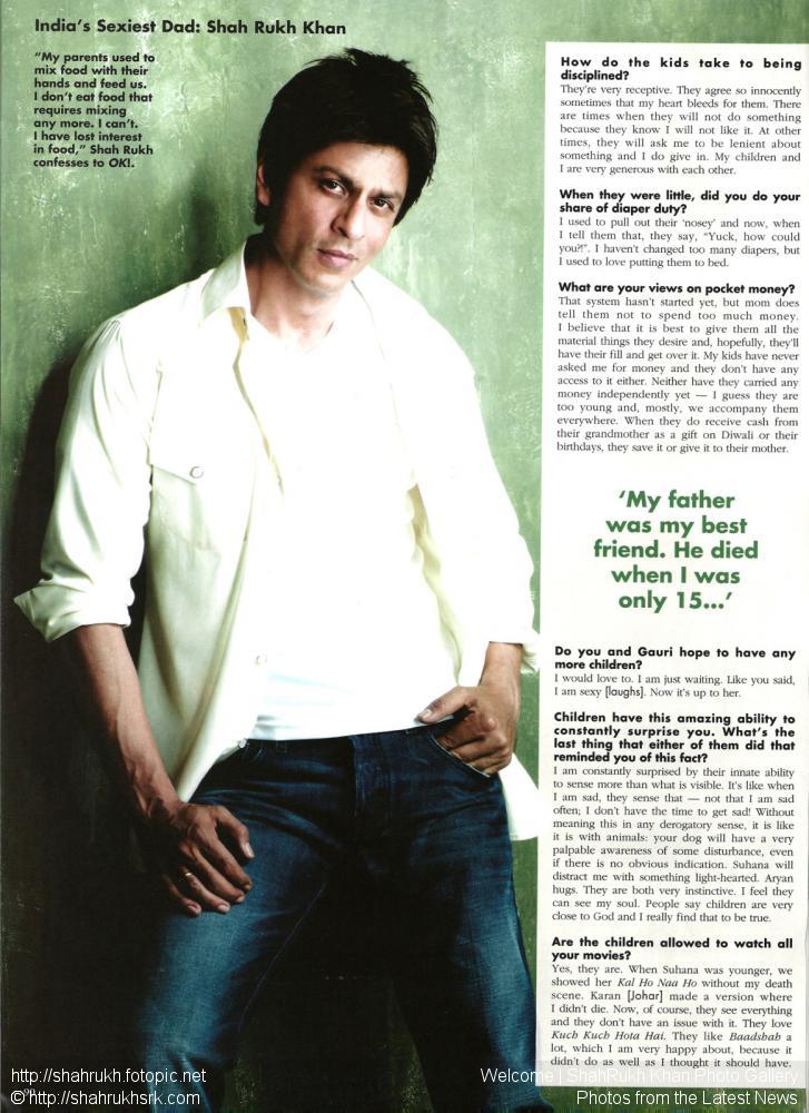 SRK on OK Magazine Scans | ::: Welcome To ShahRukh Khan News Blog ...
