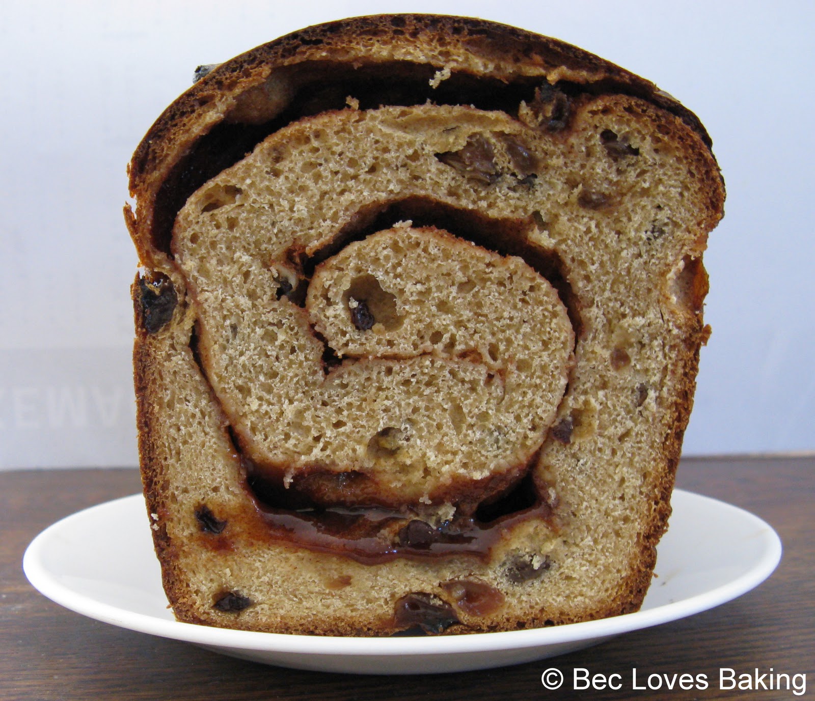 Bec Loves Baking: Cinnamon Raisin Swirl Bread