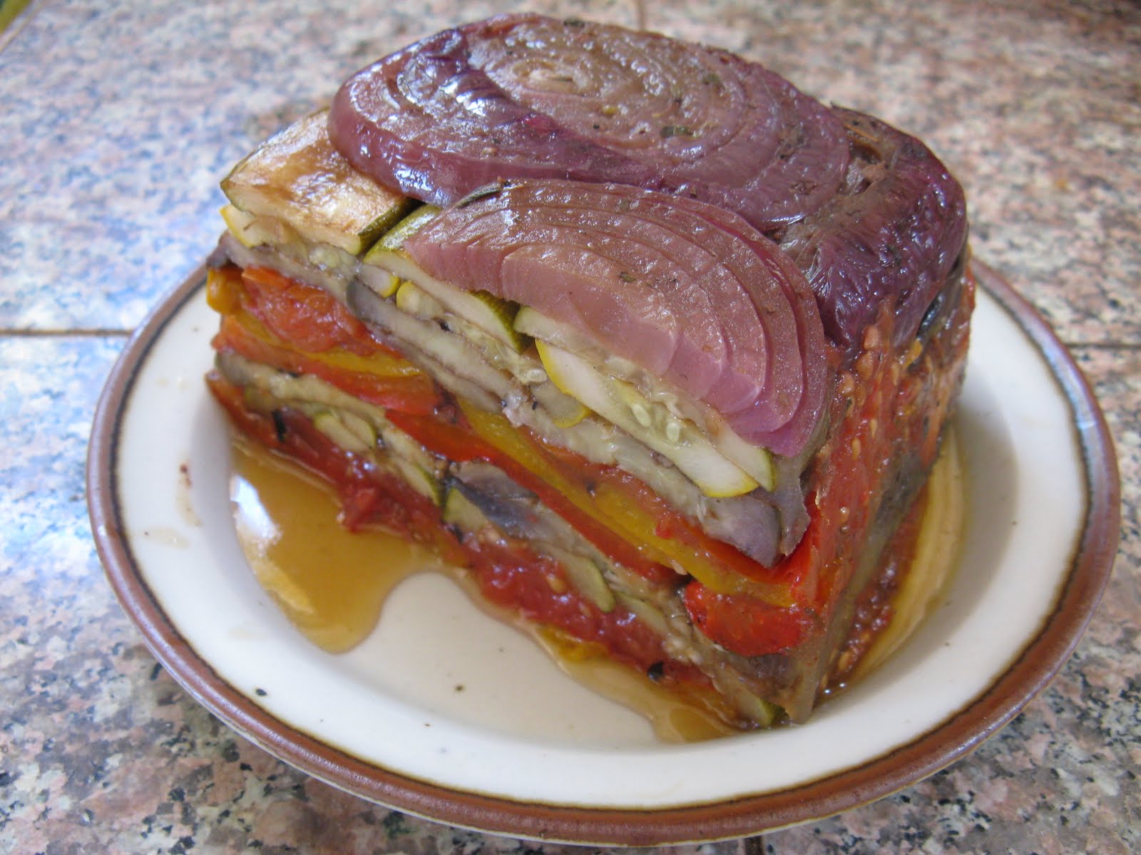 Vegan Eats and Treats!: Roasted Vegetable Terrine with Arugula Pesto