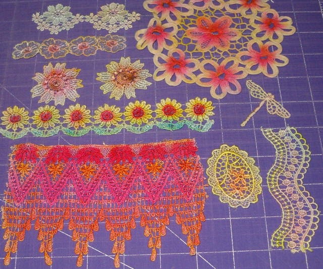 Shawkl Designs: Dying Lace with Mom