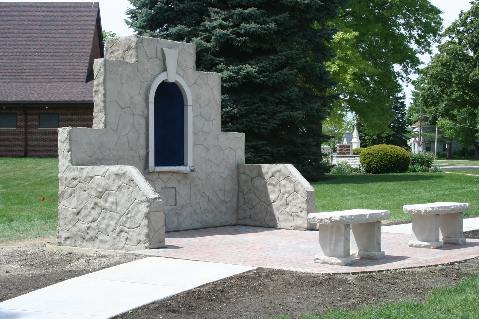 The Sacred Heart of Jesus Memorial Grotto: It's Just About Finished