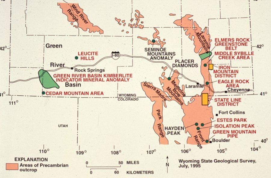 Kimberlite Pipes Map