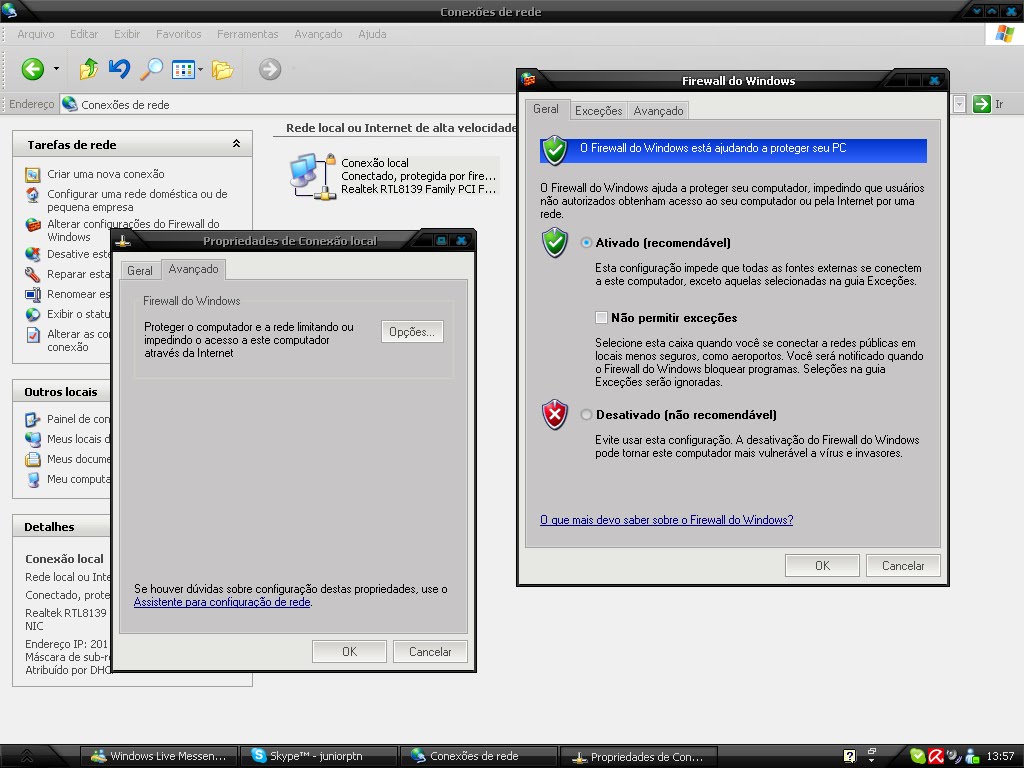 Windows XP!: Ativar Firewall dO Windows!