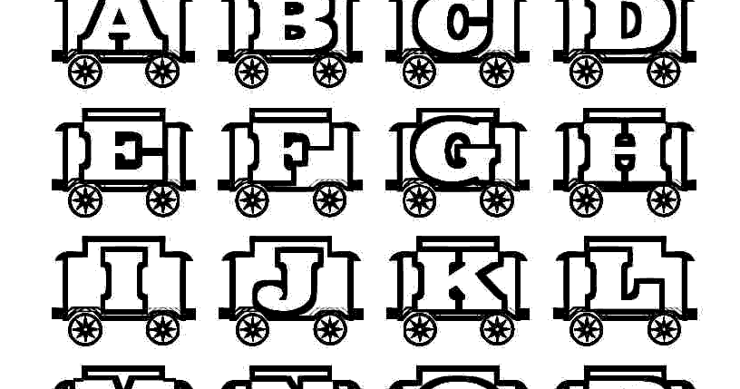 Hudyarchuleta: Alphabet Train Coloring Pages Printable