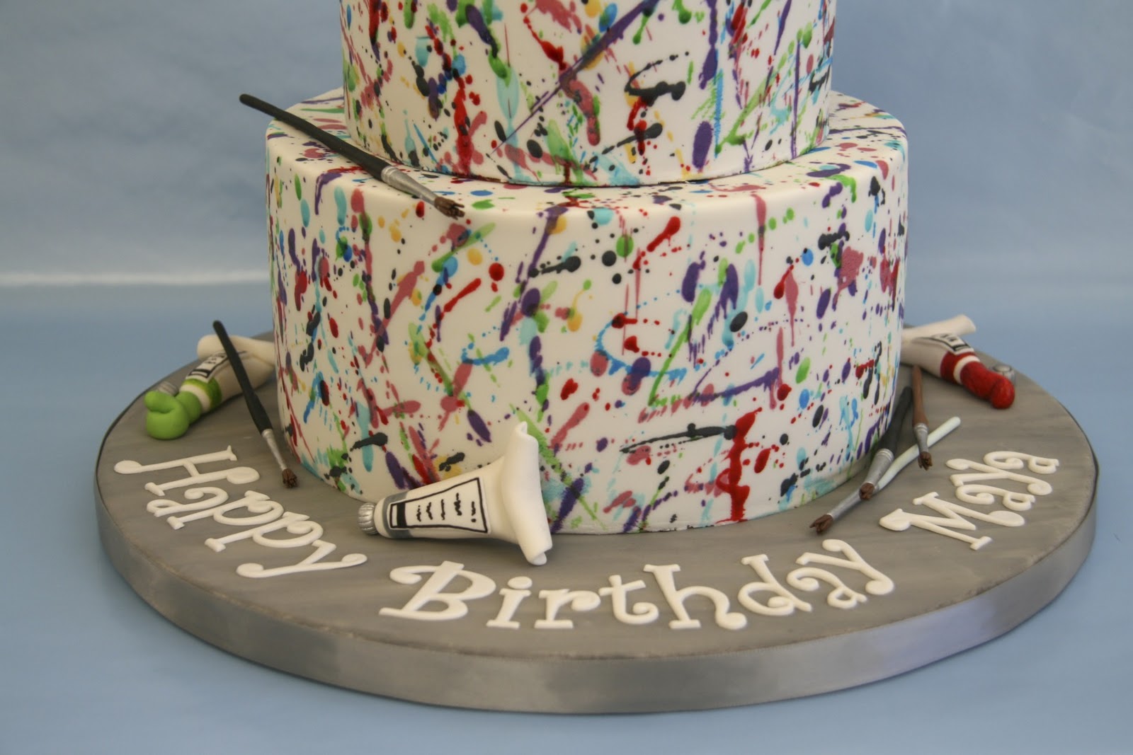 Sweet cake design: paint splatter cake